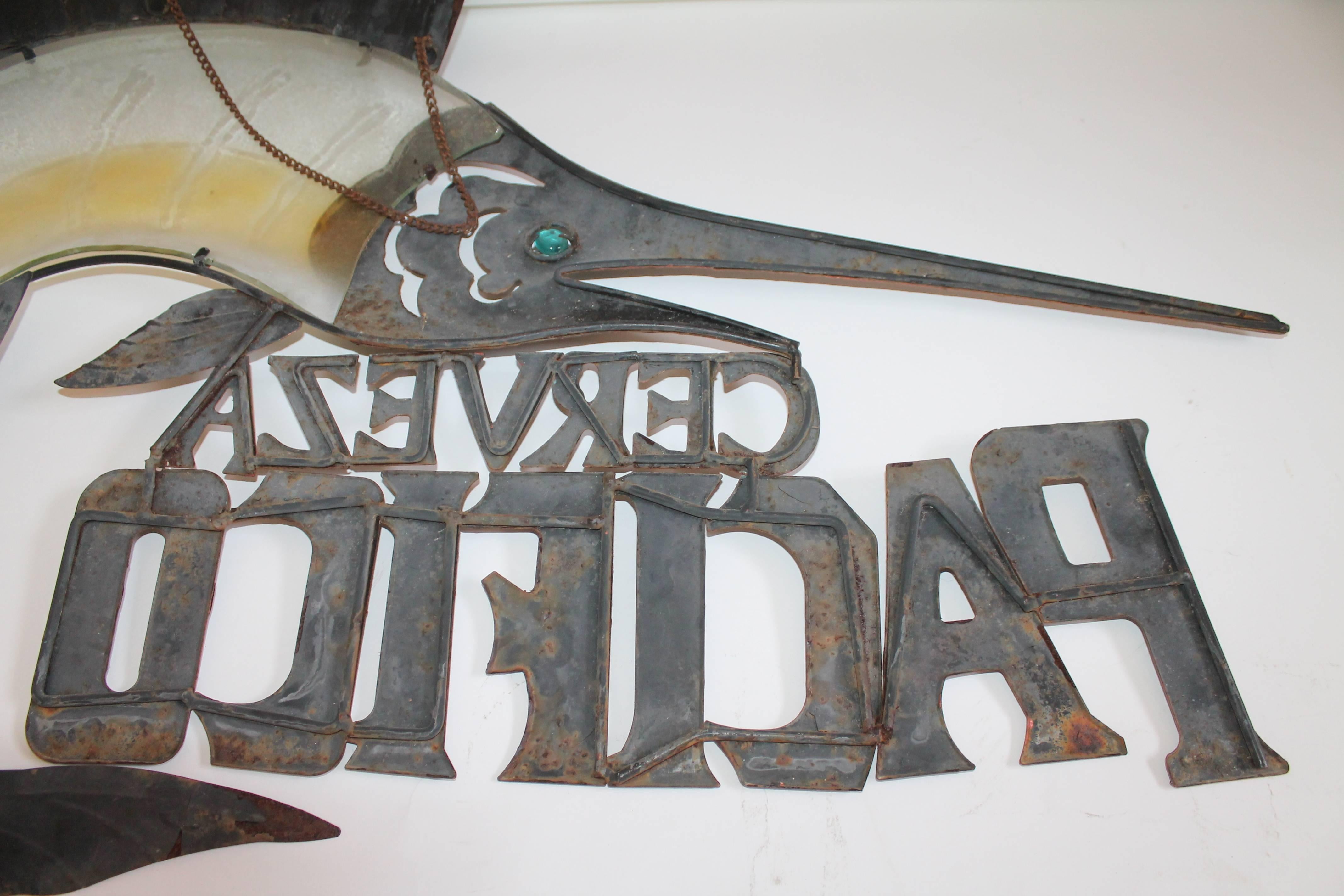 Cerveza Pacifico Handmade Folk Art Sign of Marlin at 1stDibs | pacifico ...