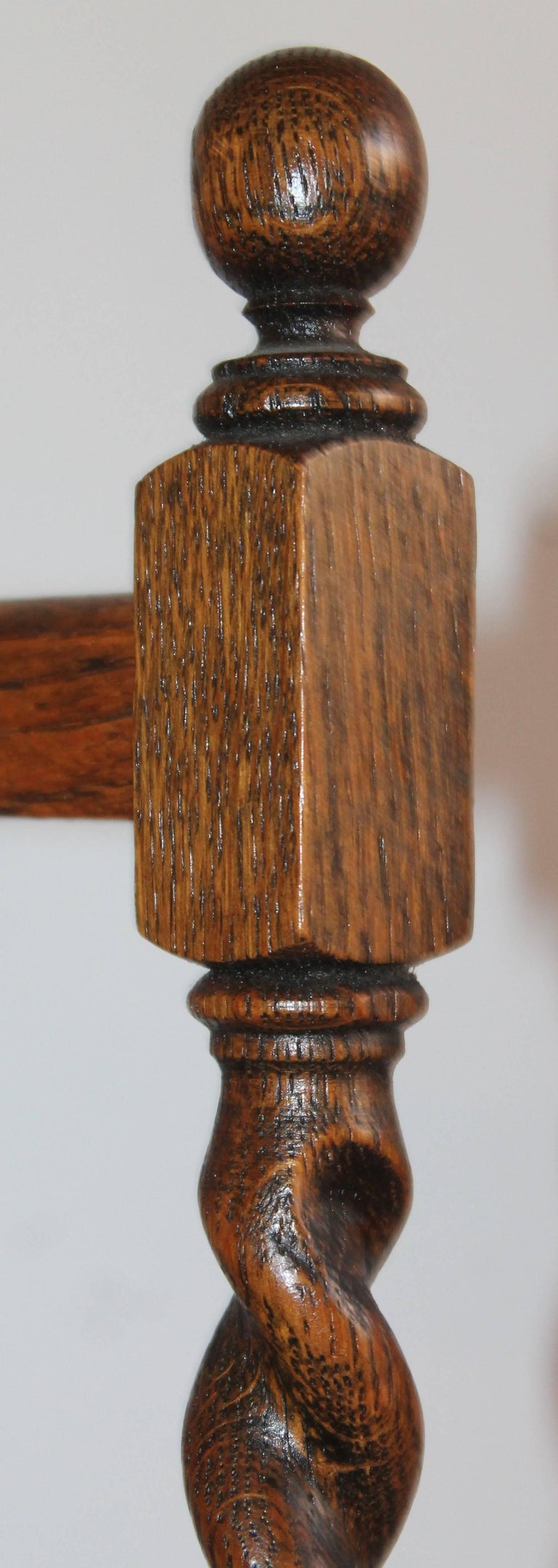 19th Century Oak Quilt Rack in Barley Twist Form at 1stDibs