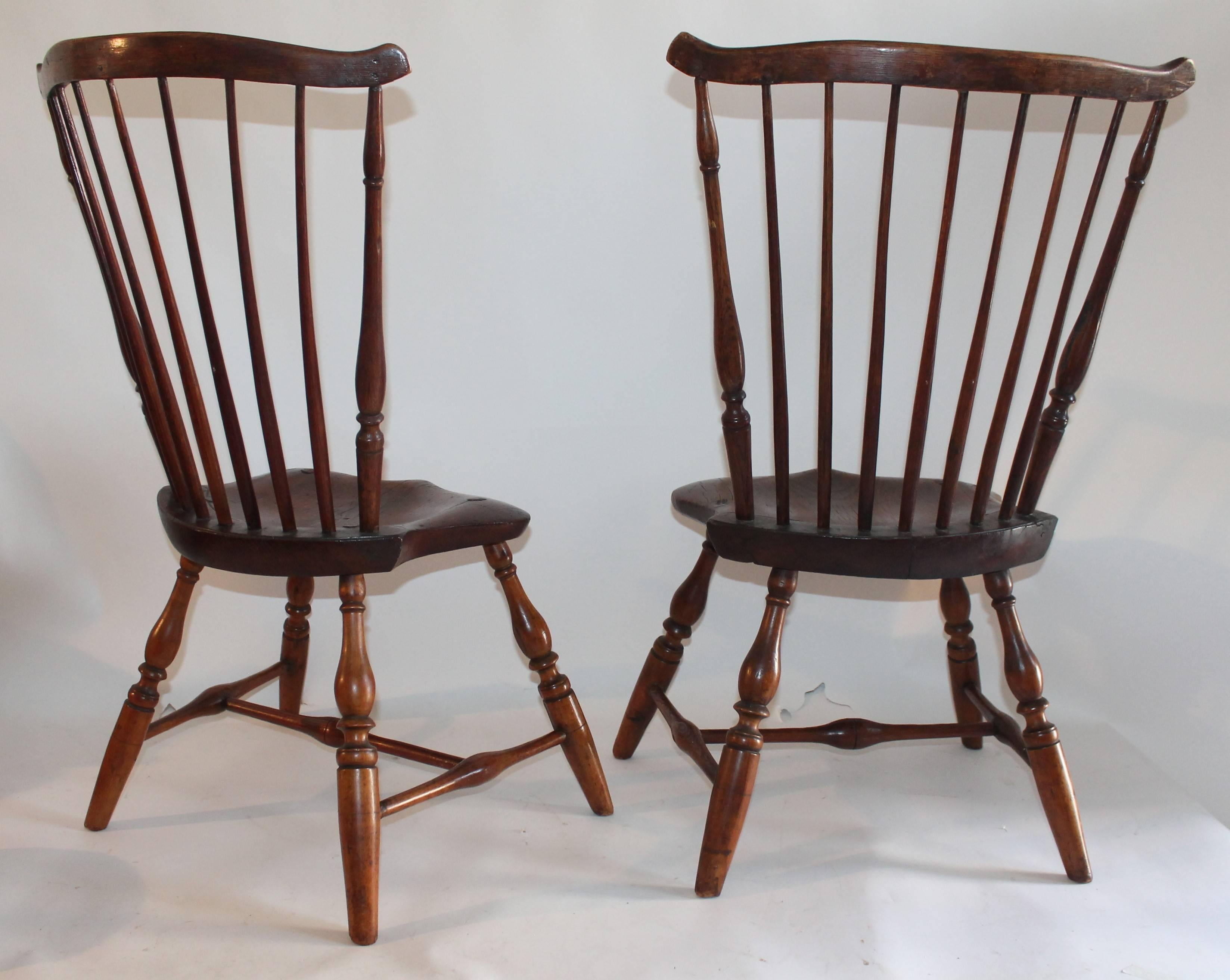 18th Century Windsor Chairs, Matching Pair at 1stDibs