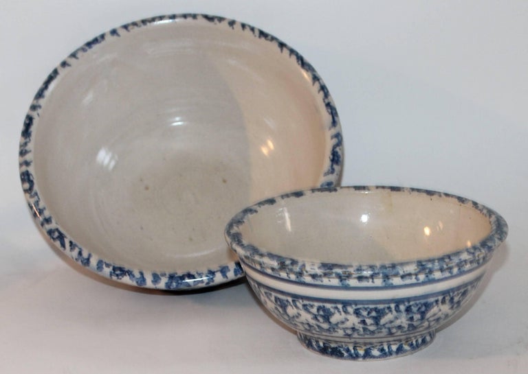 19th Century Spongeware Bowls Set For Sale at 1stDibs