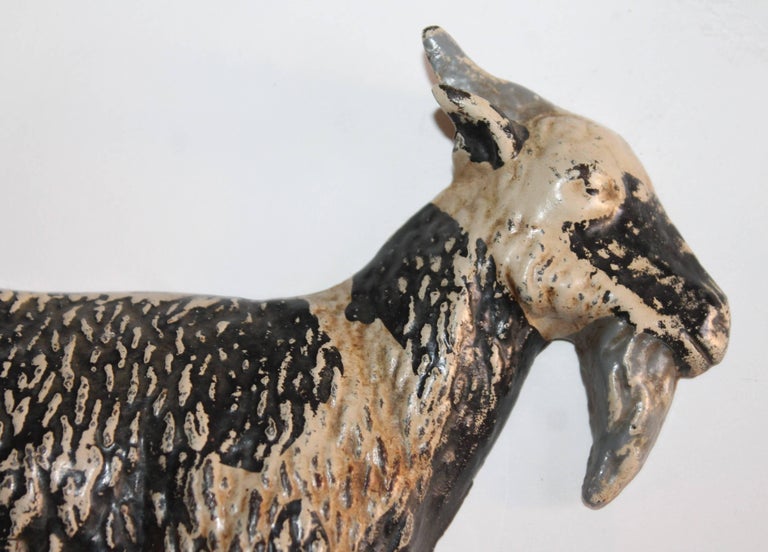 Cast Iron Goat in Original Painted Surface at 1stDibs