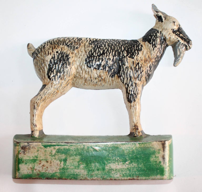 Cast Iron Goat in Original Painted Surface at 1stDibs