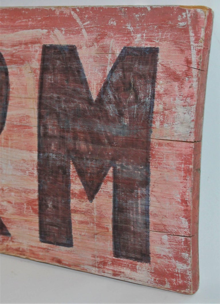 19th Century Original Hand-Painted Farm Sign at 1stDibs