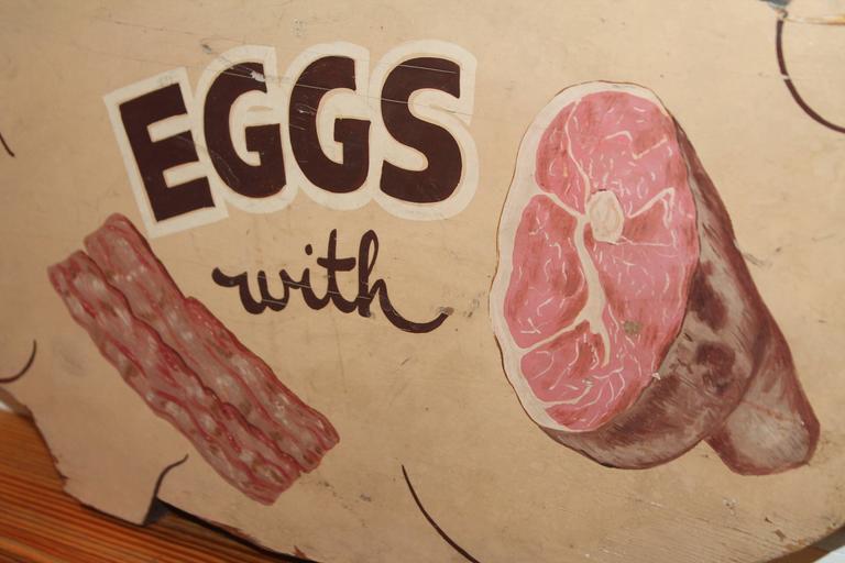 Reversible Original Painted Pig Trade Sign at 1stdibs