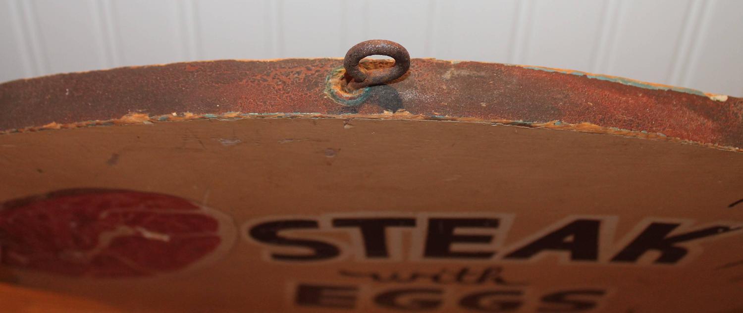 Reversible Original Painted Pig Trade Sign For Sale at 1stdibs