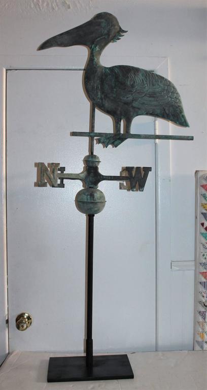 Early 20th Century, Stork Weathervane with Original Directionals on ...