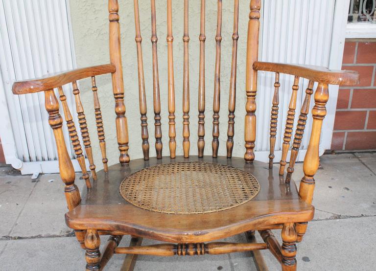 Early 20th Century Press Back Adirondack Rocking Chair at 1stDibs