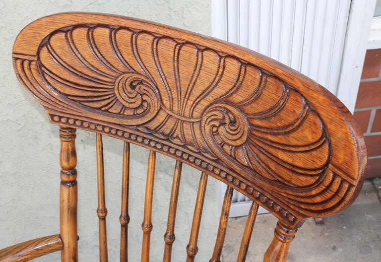 Early 20th Century Press Back Adirondack Rocking Chair at 1stDibs