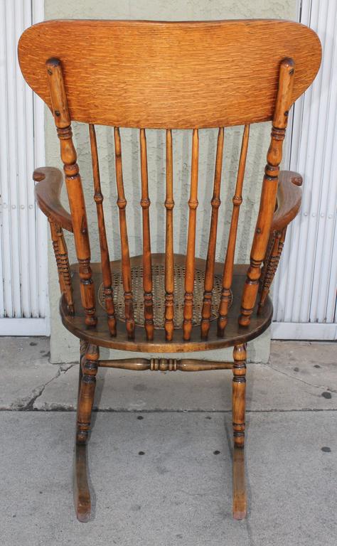 Early 20th Century Press Back Adirondack Rocking Chair at 1stDibs