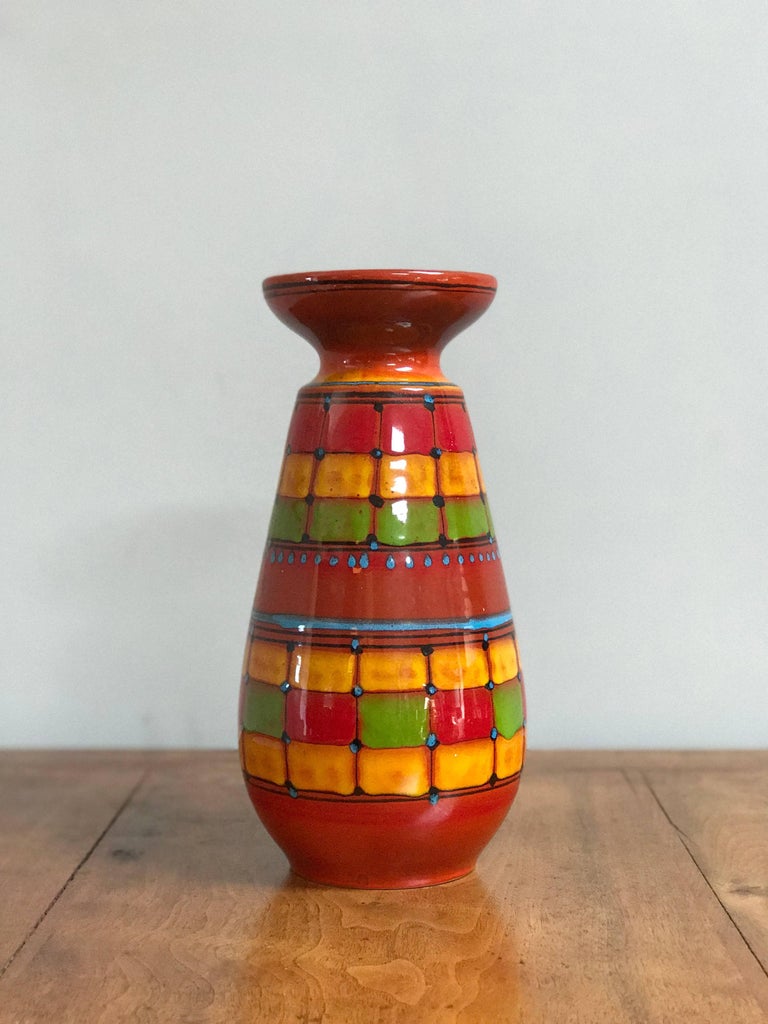 Mid-Century Modern Hand Decorated Santi Signed Vase from Italy For Sale ...