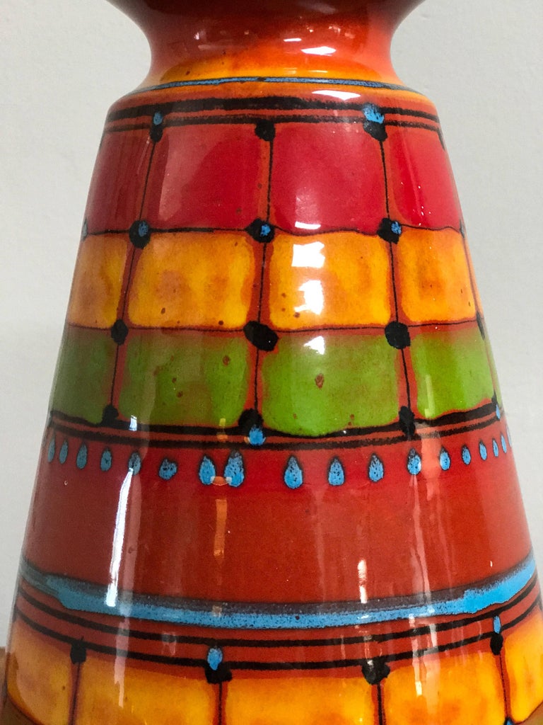Mid-Century Modern Hand Decorated Santi Signed Vase from Italy For Sale ...