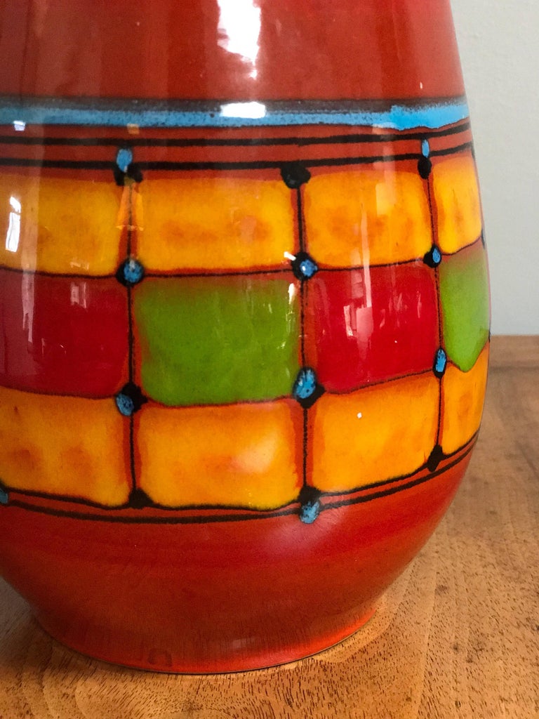 Mid-Century Modern Hand Decorated Santi Signed Vase from Italy For Sale ...