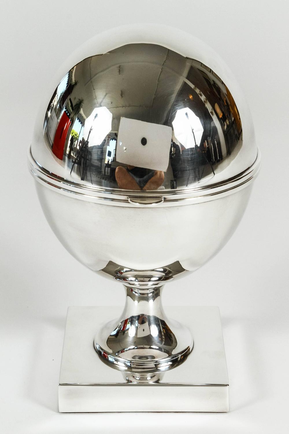 Oval Silver Plate Caviar Server by St. James at 1stdibs