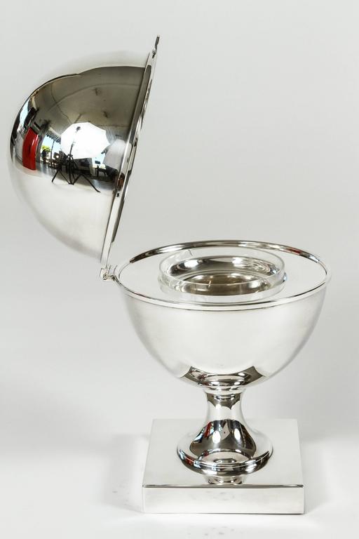Oval Silver Plate Caviar Server by St. James at 1stDibs