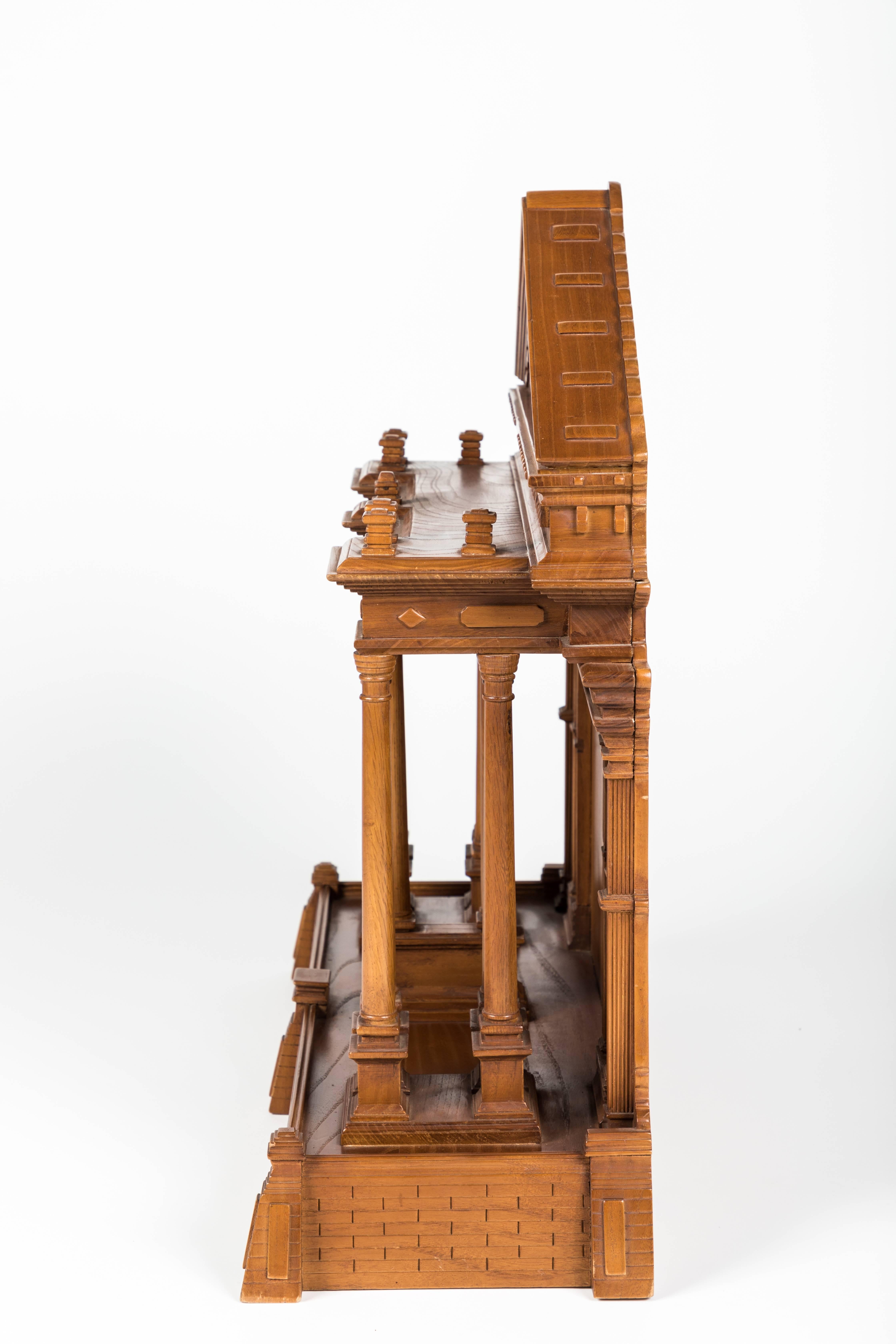 Intricately Carved Wooden Model of the Greek Parthenon at 1stDibs ...