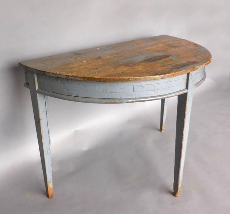 Gustavian Demilune Table at 1stDibs