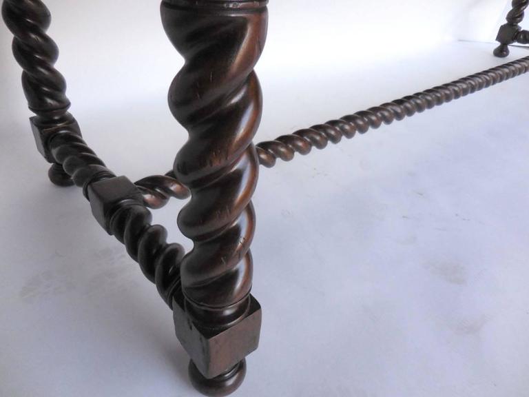 Dos Gallos Long Custom Spiral Leg Dining Table in Walnut For Sale at ...