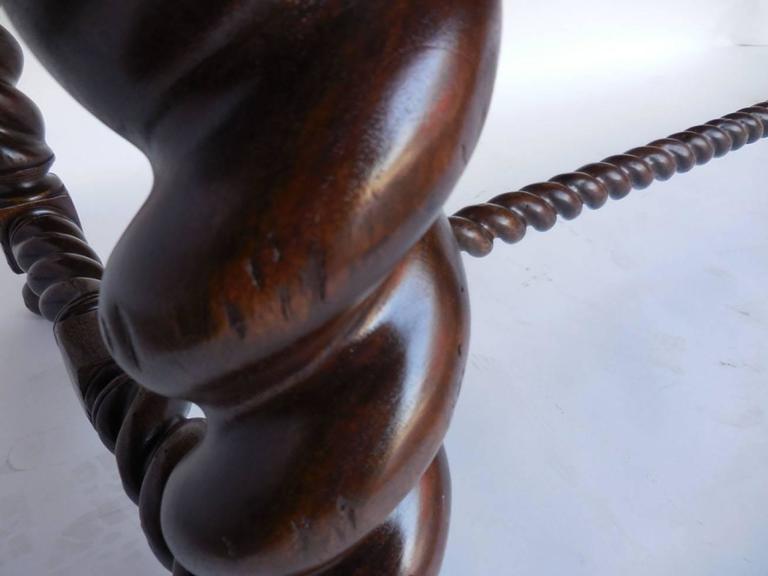 Dos Gallos Long Custom Spiral Leg Dining Table in Walnut For Sale at ...