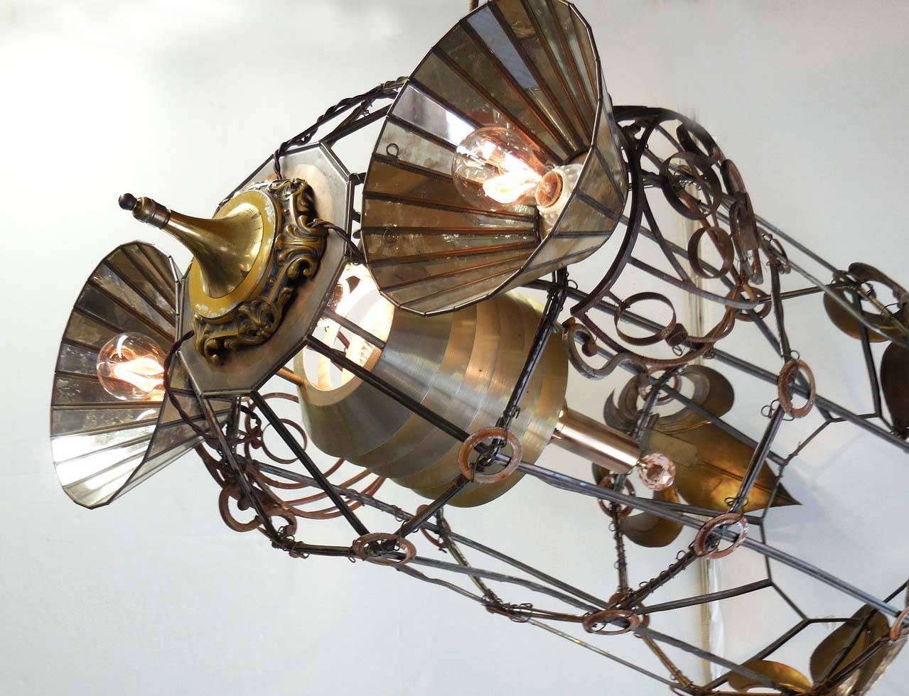 Steampunk Rocket Chandelier For Sale at 1stdibs