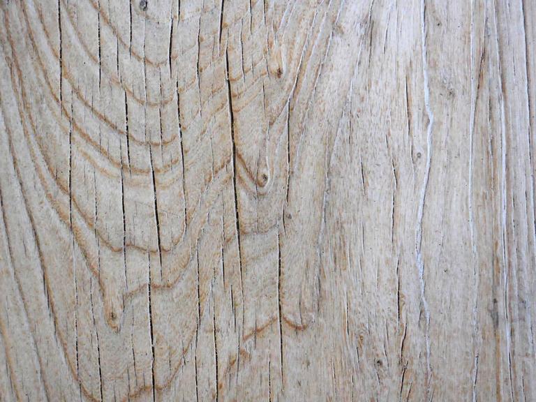Japanese Naturally Bleached Elmwood Trestle Table at 1stDibs