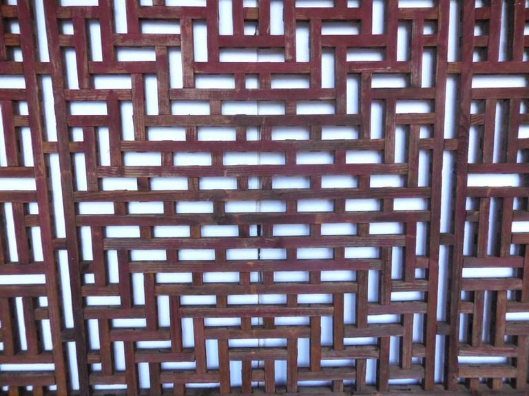 19th Century Japanese Wooden Lattice Screen For Sale at 1stDibs ...