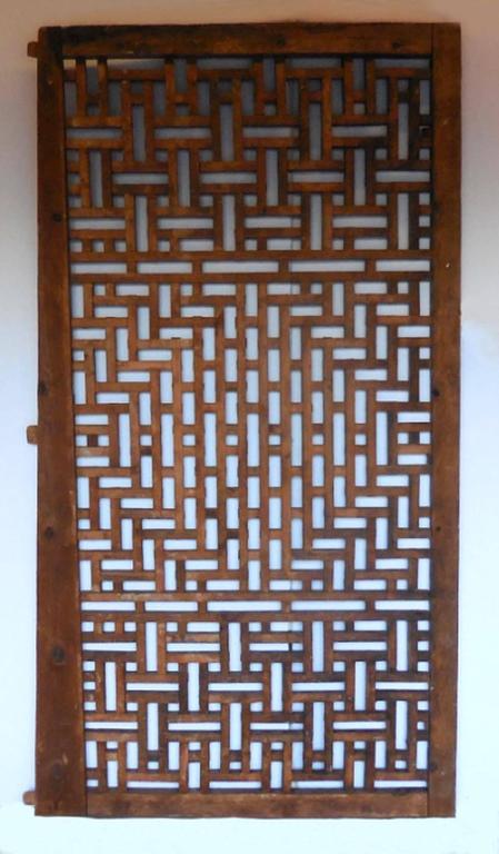 19th Century Japanese Wooden Lattice Screen For Sale at 1stDibs ...