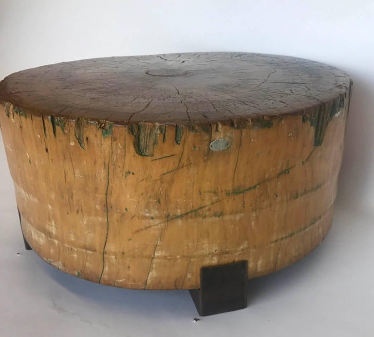 Vintage Butcher Block Table at 1stDibs