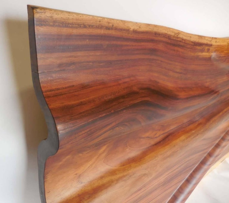 Modern Live Edge Undulating Wall Sculpture or Headboard For Sale at 1stDibs