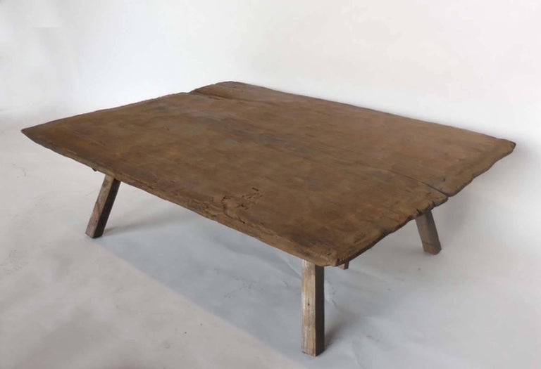 Primitive Coffee Table With Straight Legs at 1stDibs