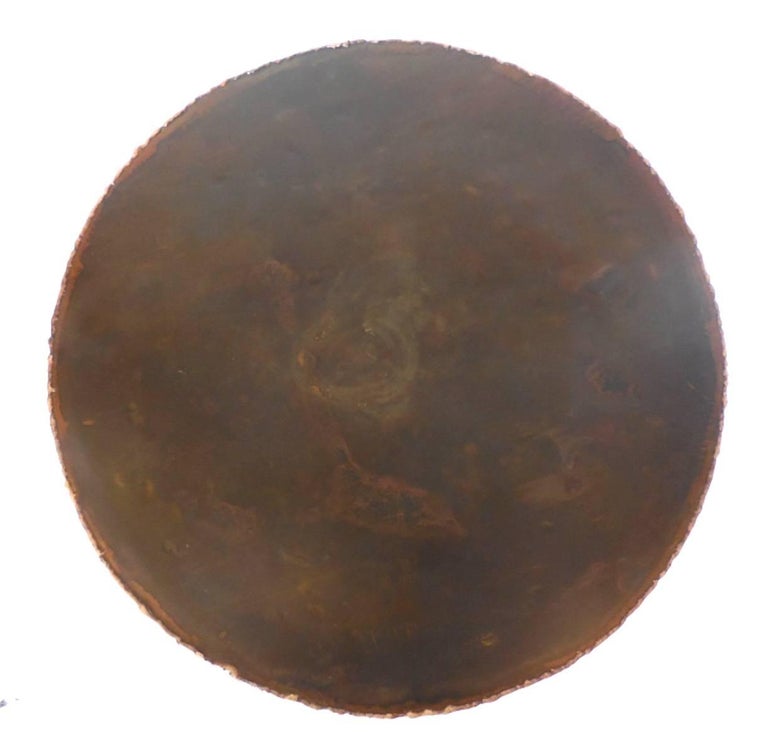 Hand-Forged Iron and Bronze Tripod Table For Sale at 1stDibs