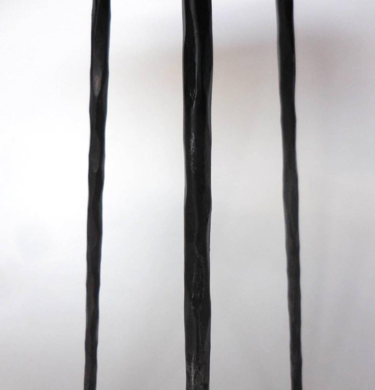 Hand-Forged Iron and Bronze Tripod Table For Sale at 1stDibs