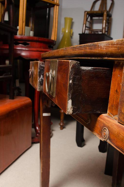 Qing Dynasty Chinese Three-Drawer Writing Table in Original Finiah at ...