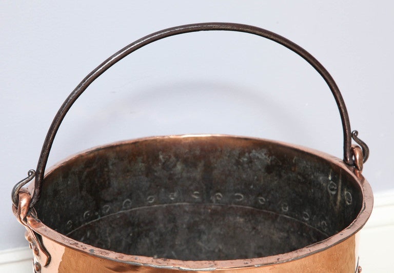English Copper Bucket with Riveted Seams For Sale at 1stDibs | antique ...