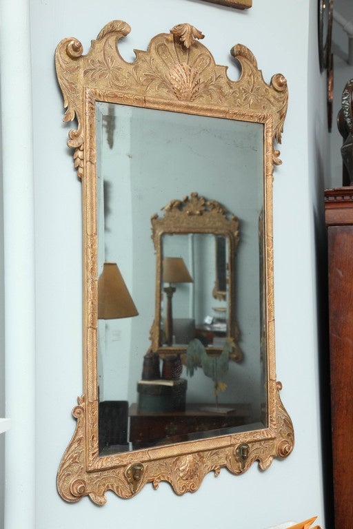 Very Fine George I Gilt Gesso Carved Mirror at 1stDibs