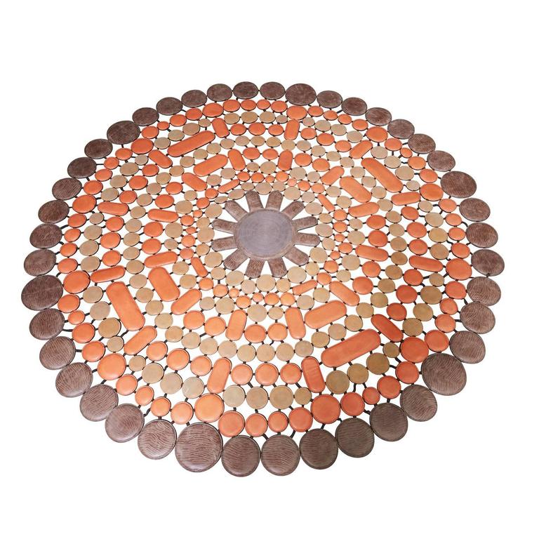 Italian Leather Rug For Sale at 1stDibs