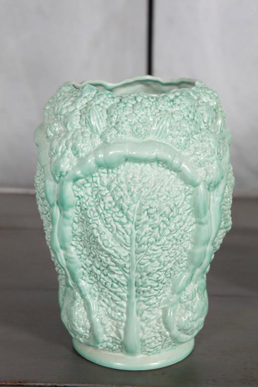 Pair of Burleigh Ware Cabbage Pattern Vases For Sale at 1stDibs