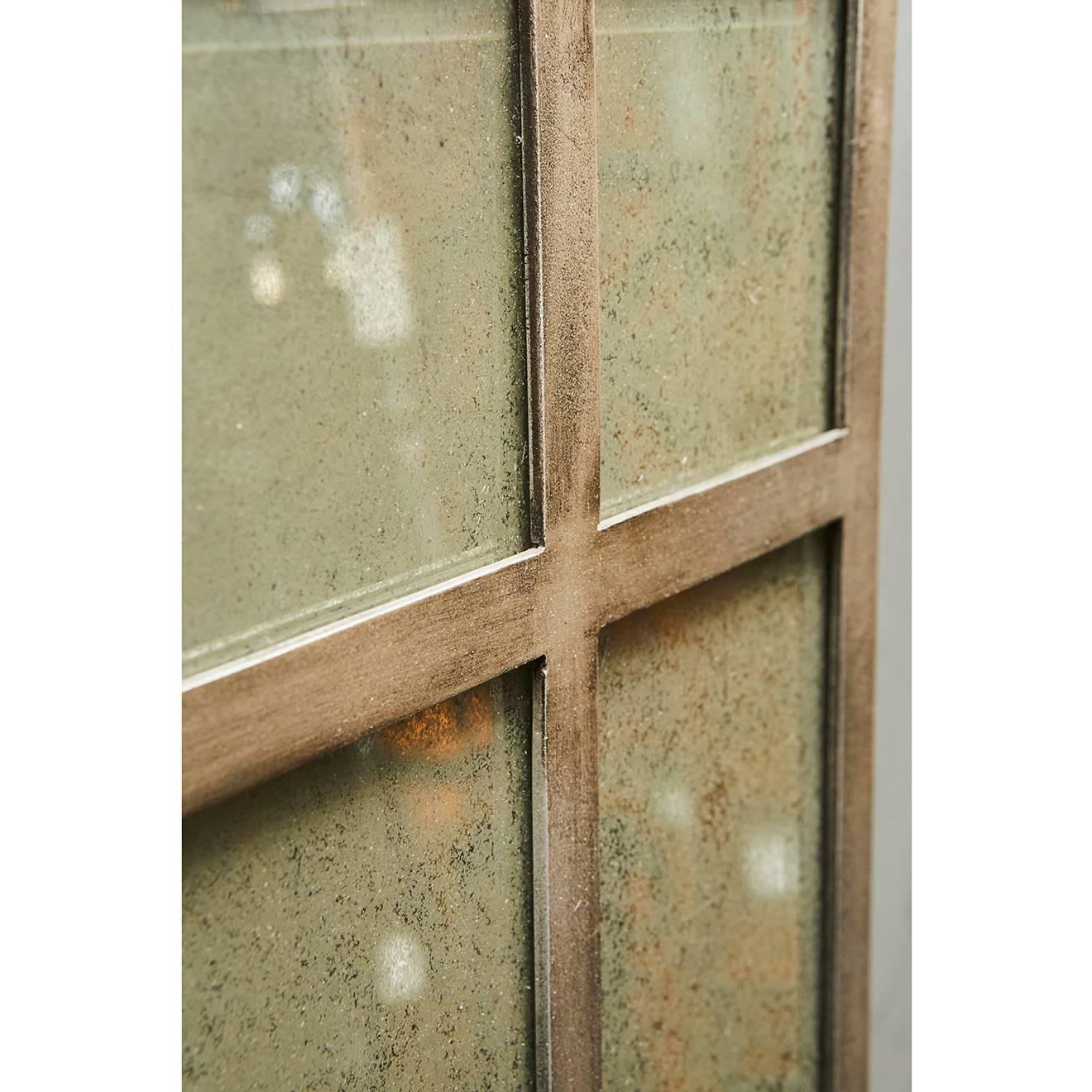 Large Metal Framed Industrial Style Mirror For Sale at 1stDibs ...