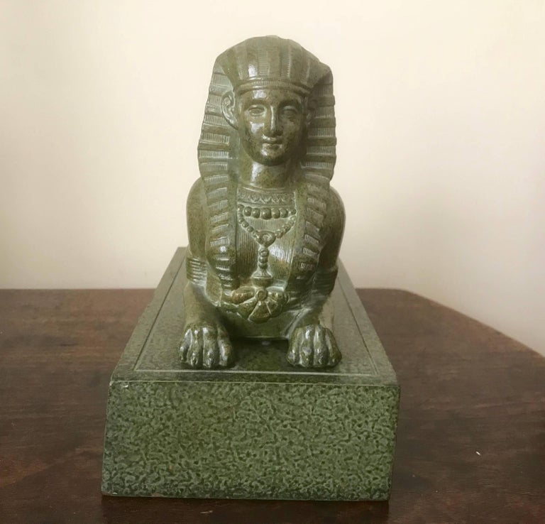 Grand Tour Egyptian Serpentine Sphinx at 1stDibs
