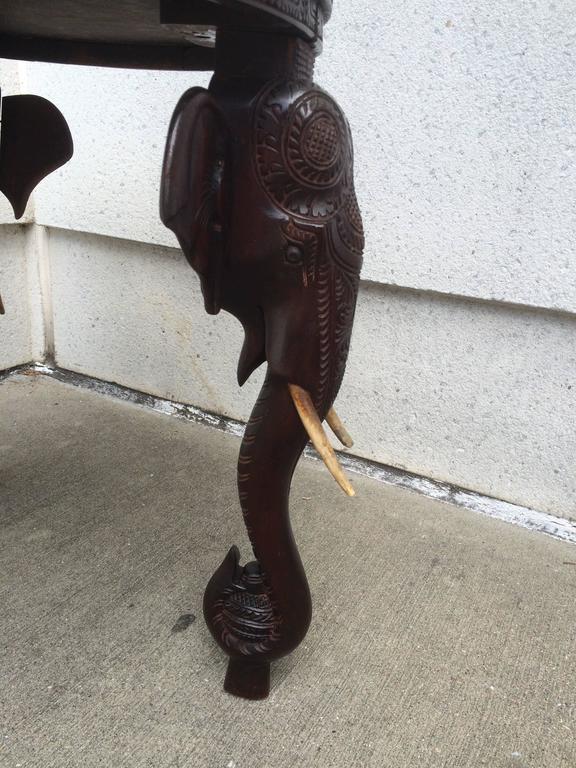 Anglo Indian Rosewood Side Table with Elephant Head Legs For Sale at ...