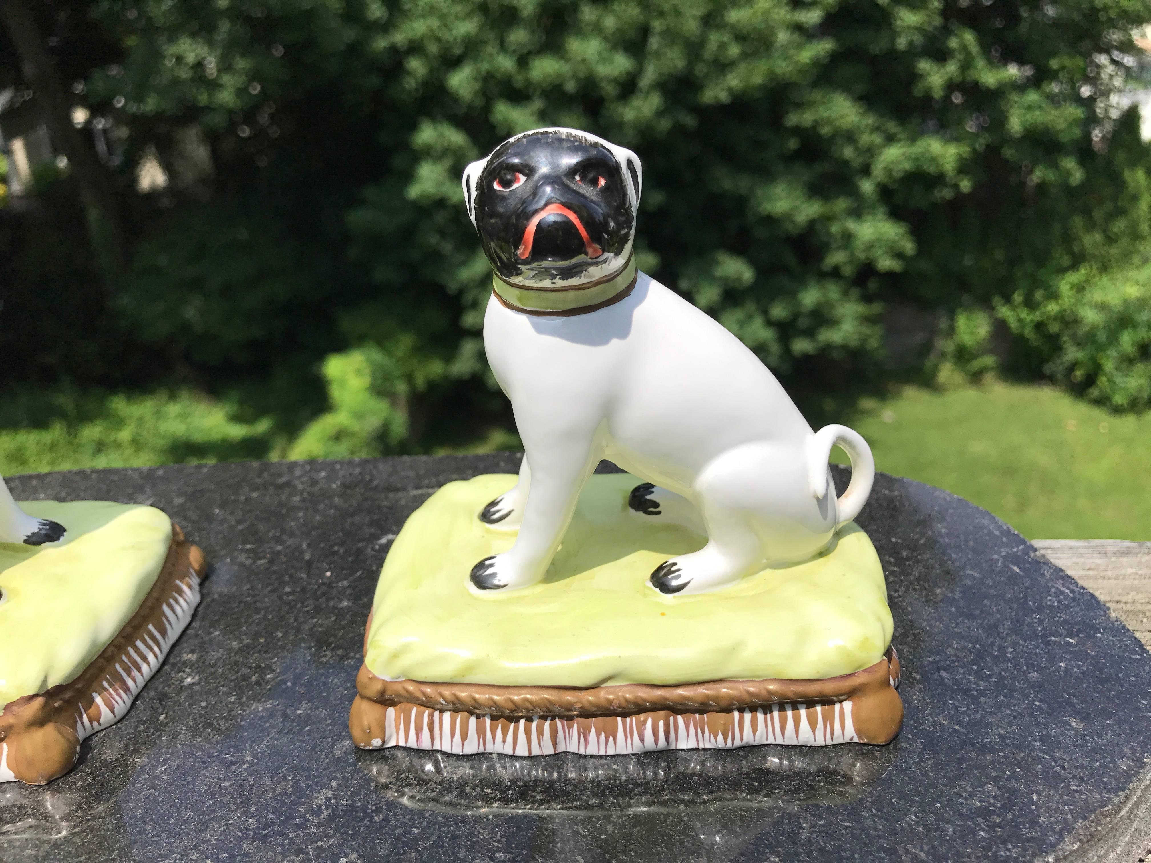 Pair of Pugnacious Porcelain Pugs at 1stDibs | pugnacious pug figurines ...