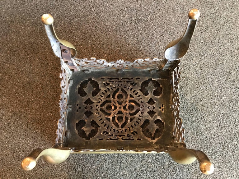 English Regency Brass Footman Side Table at 1stDibs