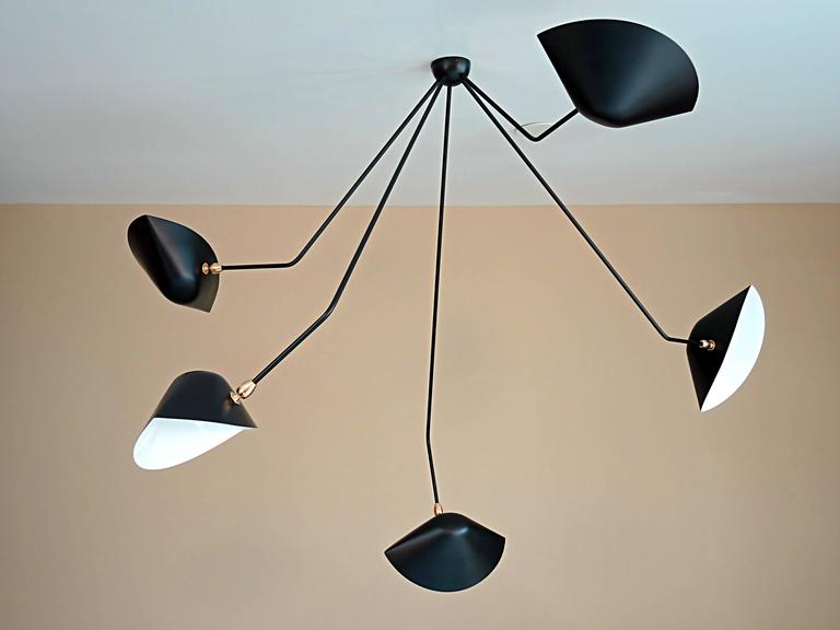 Falling Arm Ceiling Lamp by Serge Mouille at 1stDibs