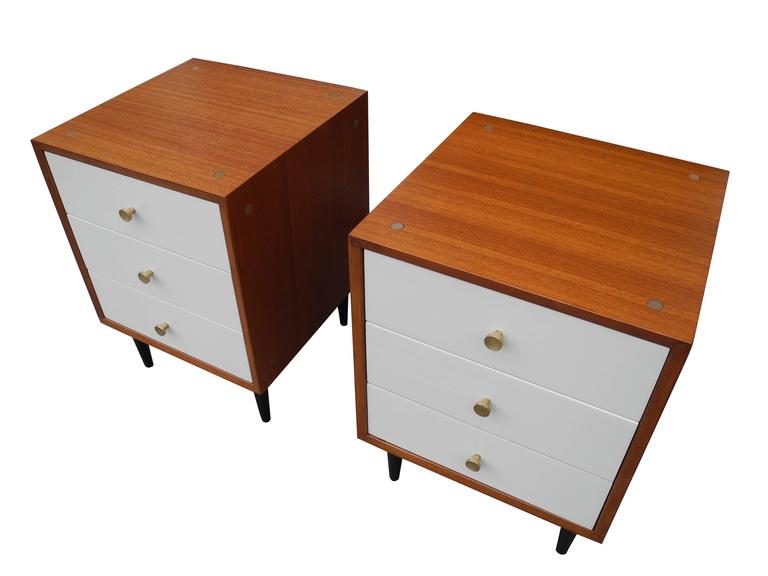 Pair of Morris Sanders for Mengel Module Nightstands at 1stdibs