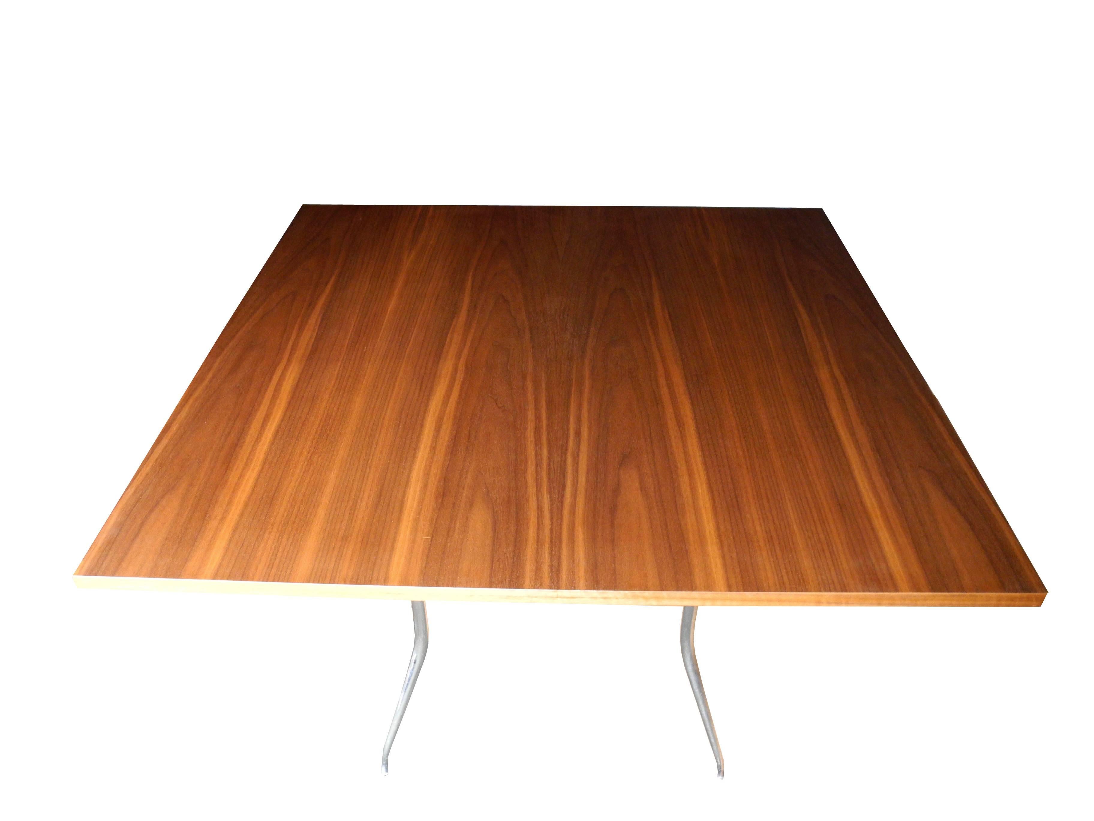 Rare Modern Walnut Square Dining Table by George Nelson for Herman ...