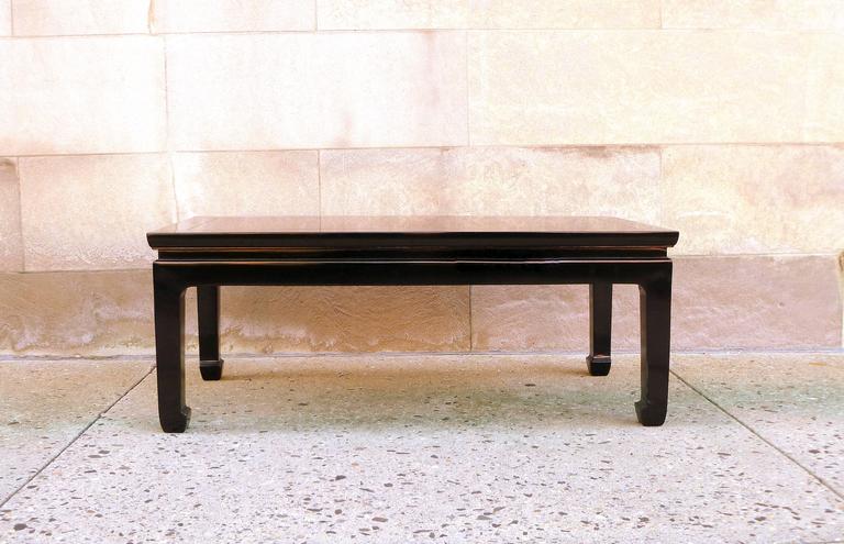 Fine Black Lacquer Low Table at 1stDibs