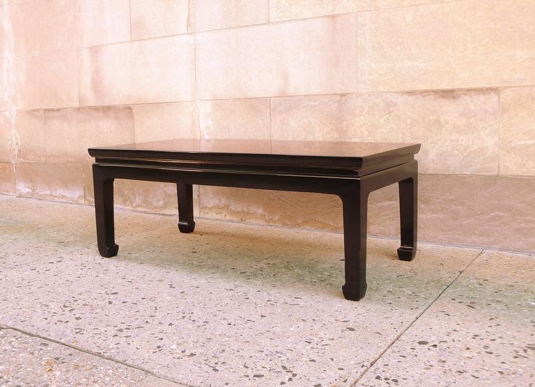 Fine Black Lacquer Low Table at 1stDibs