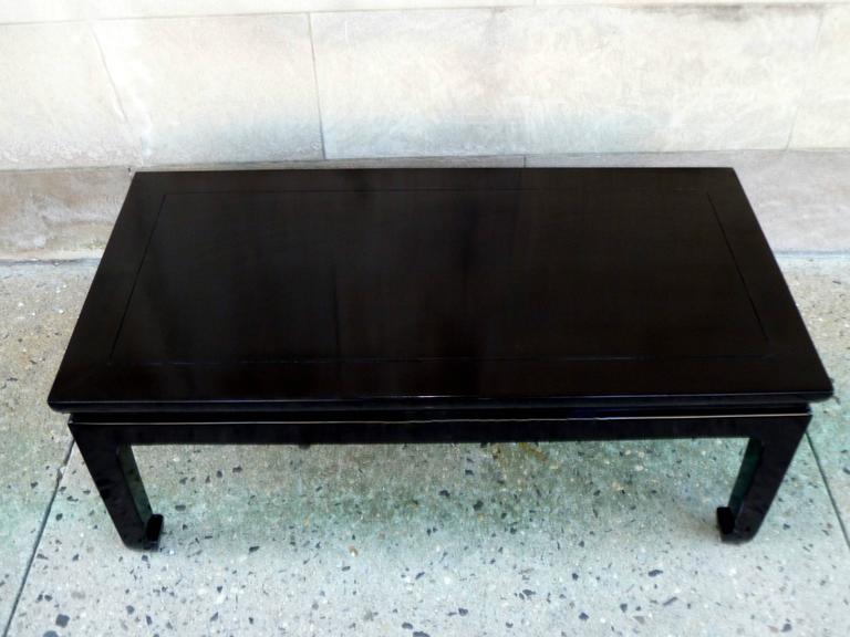Fine Black Lacquer Low Table at 1stDibs