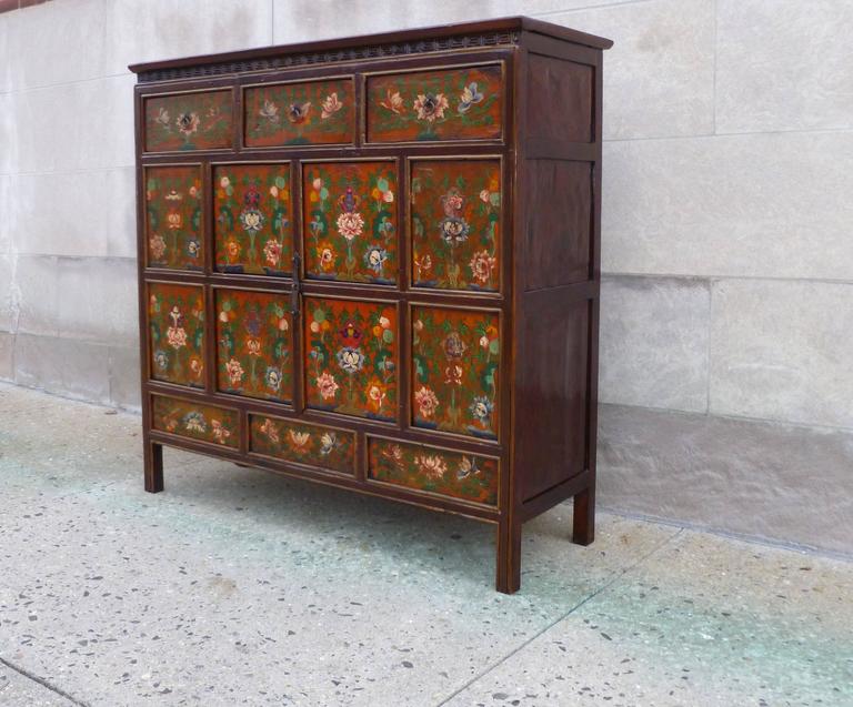Tibetan Chest with Floral Motif at 1stDibs | tibetan chests for sale ...