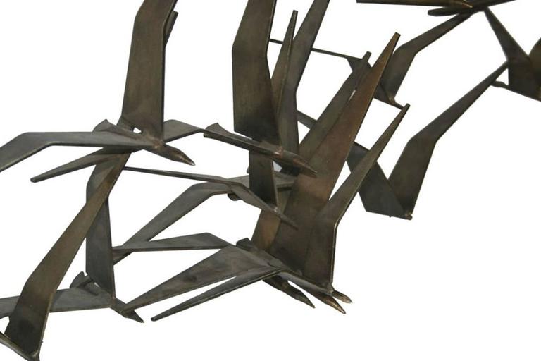 Curtis Jere Flock of Birds Bronze Wall Sculpture at 1stDibs