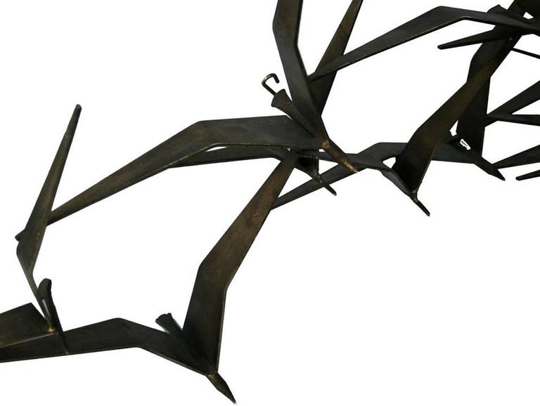 Curtis Jere Flock of Birds Bronze Wall Sculpture at 1stDibs